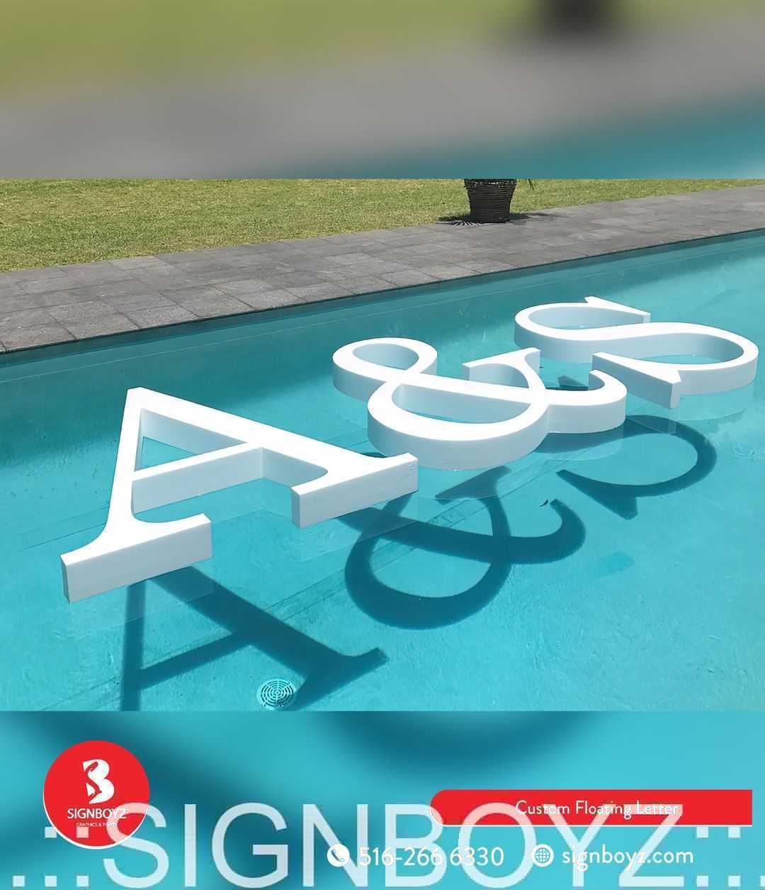 Floating Pool Letters | SIGNBOYZ