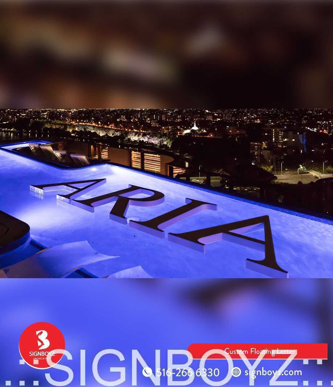 Floating Pool Letters | SIGNBOYZ